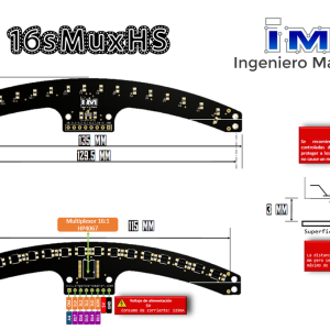 Regleta de 16 sensores IM - Evan Robotics