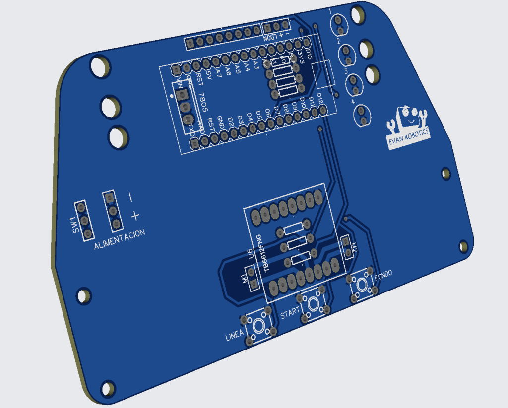 Placa Seguidor Linea - Evan Robotics