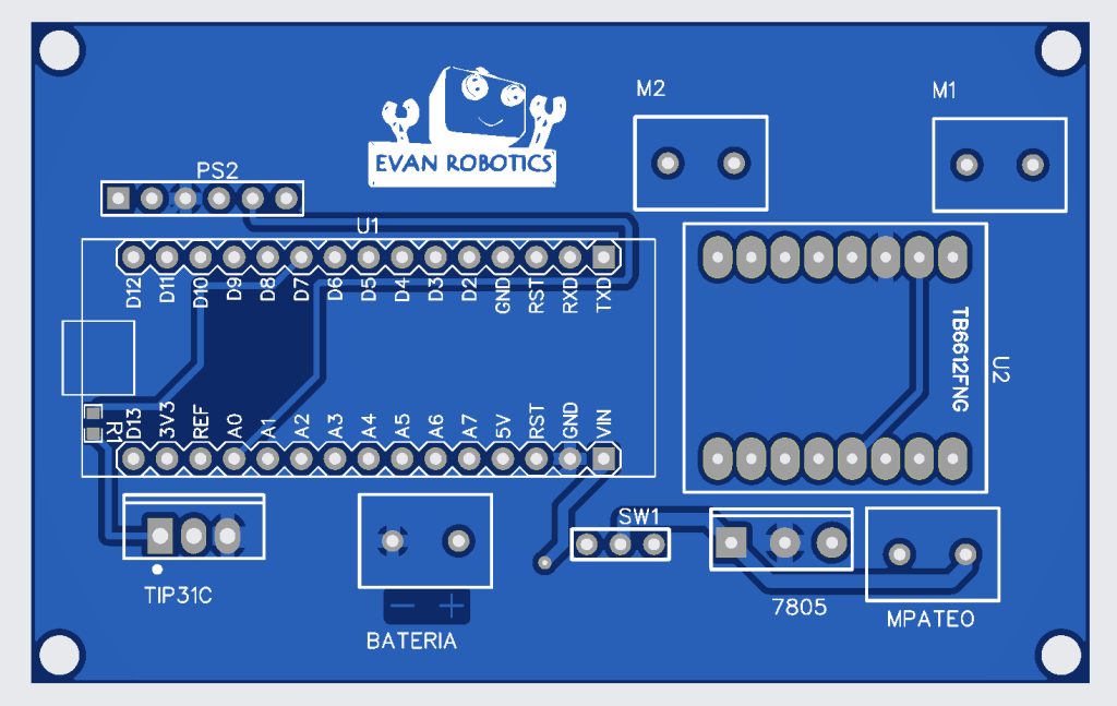 Placa Robot Soccer. - Evan Robotics